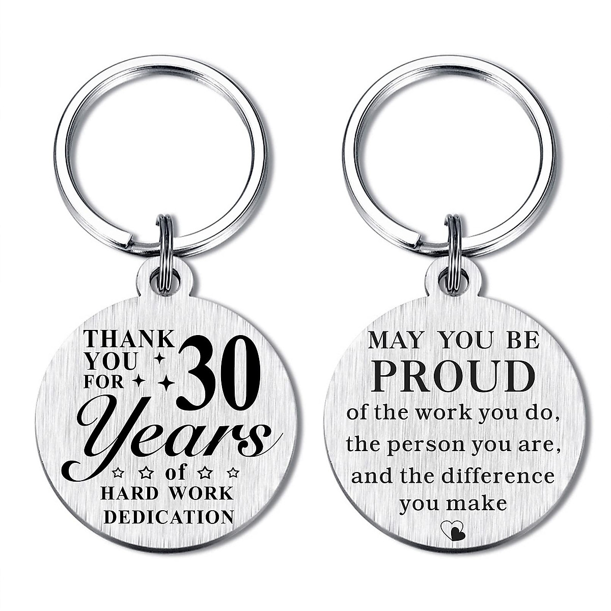 ABNTY 30 Year Work Anniversary Employee Gifts, 30th Work Anniversary Decorations, Thank You 30 Years Employee Anniversary Keychin Gifts