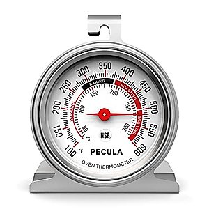 Oven Thermometer 50-300°C/100-600°F, Oven Baking Chef Thermometer Instant Read Stainless Steel Thermometer Kitchen Cooking Thermometer, Oven Temperature Gauge