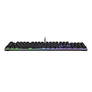 Cooler Master USB Type-C (Keyboard Side), USB 2.0 Type A (Computer Side) Sk-650-Gklr1-US SK650 Mechanical Keyboard with Cherry MX Low Profile Switches In Brushed Aluminum Design,BlacK Layout,Full