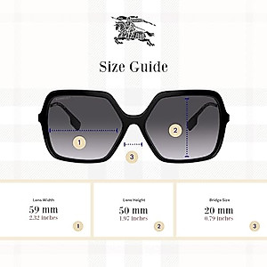 BE4324 Isabella 30018G 59MM Black/Grey Gradient Square Sunglasses for Women + BUNDLE with Designer iWear Eyewear Kit