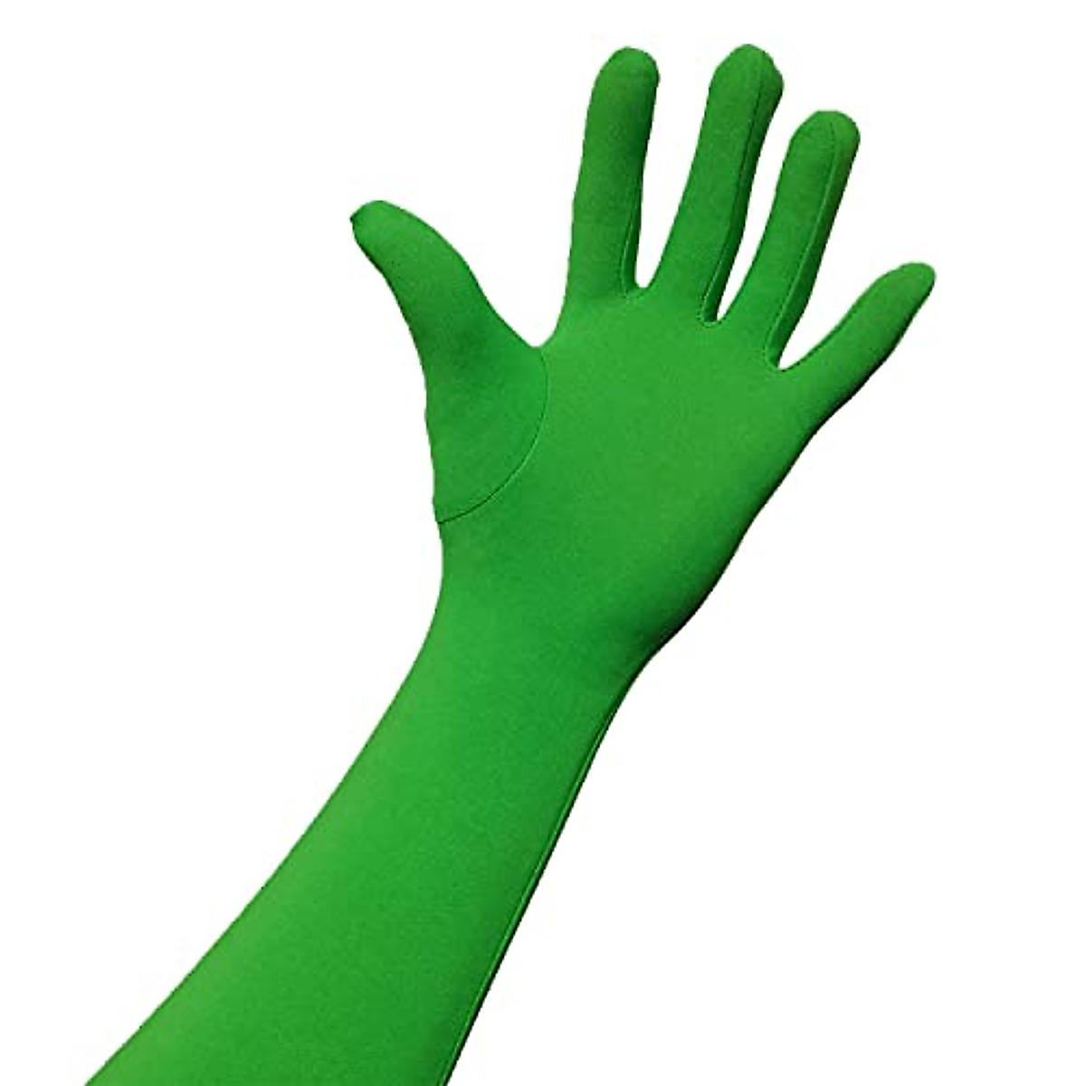Chromakey Gloves Green Chroma Key Glove Invisible Effects Background Chroma Keying Green Gloves for Green Screen Photography Photo Video… (Tight, Green), 50x12cm