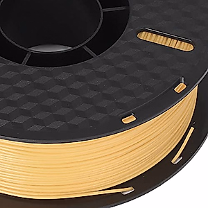 3D Printer Roll Filament, Smokeless Plastic Shell 1kg Spool 1.75mm PLA Print Filament High Accuracy for Industrial Devices(Gold)