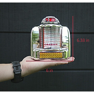 Crosley CR1120A-SI Diner Mini Jukebox Bluetooth Tabletop FM Radio