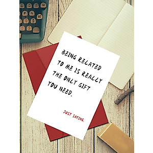 SIMSONN Funny Valentine's Day Greeting Cards with Envelopes, Anniversary card for Wife Husband, Birthday Cards for Brother Sister Relative Bday Card for Cousin Niece