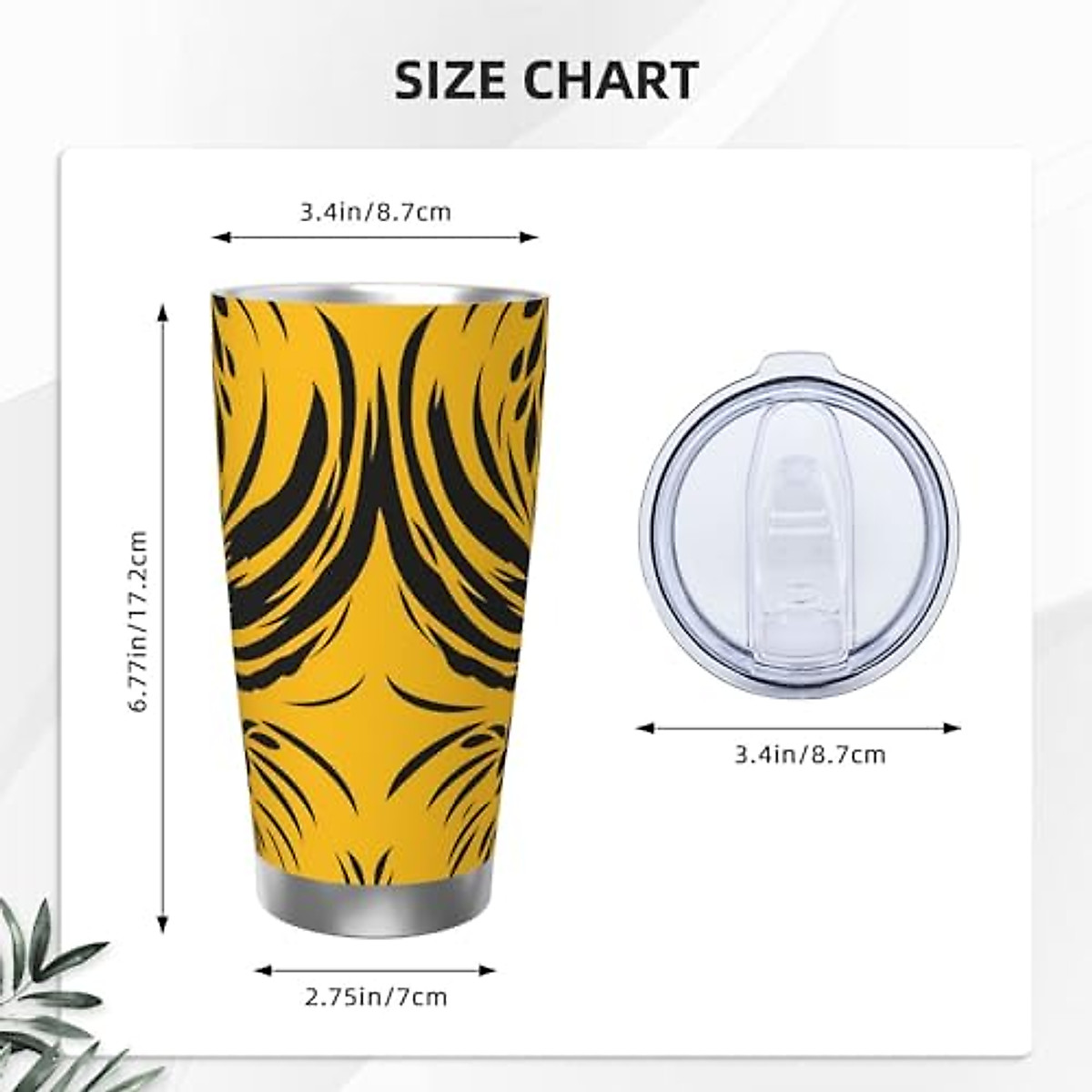 Mustard Yellow and Black Tumbler with Lid and Straw 20oz Stainless Steel Car Cup for Hot and Cold Drinks, Double Wall Insulated Travel Coffee Mug Reusable Drink Thermos Cup Birthday Gifts