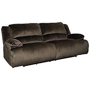 Signature Design by Ashley Contemporary 2 Seat Reclining 1, Power Sofa, Dark Brown