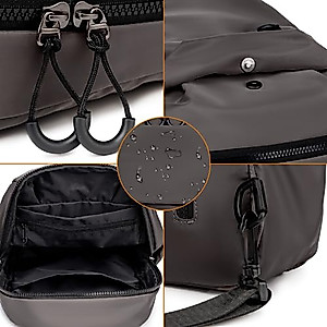 CANTLOR Men Small Sling Bag Crossbody Backpack Travel Daypacks Chest Pack Lightweight Outdoor Shoulder Bag One Strap (991801-Card grey)