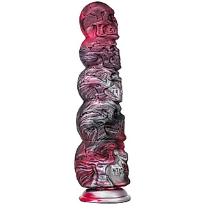 Skull Shape Male Realistic Dildo with Suction Cup, 11.8 Inch Silicone Fake Penis Adult Sex Toy for Man Woman - L