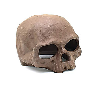 Vinyl Etchings 2pcs Imitated Human Skull Gas Log for Indoor or Outdoor Fireplaces, Fire Pits Halloween Decor