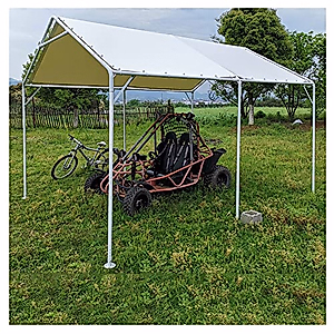 Heavy Duty Metal Carports Party Tent Portable Garage for Wedding, Garden Storage Heavy Duty Carport Car Canopy Garage Boat Shelter Party Tent ( Color : Wine red , Size : 2.8*4M )