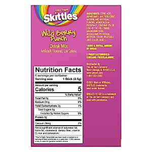 Skittles Singles To Go Drink Mix Variety Pack Bundle Original Punch, Tropical Punch and Wild Berry Punch - 3 boxes with 6 Packets in Each Box 18 Total Servings
