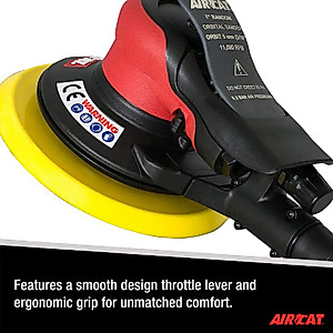 AirCAT 6700-6-336CV 6" Central Vacuum Palm Sander 3/16" Orbit