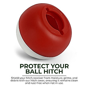 Rivers Edge Products Trailer Ball Cover, 1 7/8 to 2-Inch Trailer Hitch Ball Cover, Fishing Tow Ball Protector, Funny Towing, Trailer, Truck, or RV Accessories, Bobber