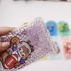 5 PCS Kids Hot Cold Ice Packs, ReusableIce Pack Boo Boo, Auxiliary Fever Reduction, Soft Colorful Sleeves, Wisdom Teeth, Baby Colic, Gas and Upset Stomach, Pain Relief, Fever, Headaches