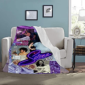 Style Selena Music Queen Forever Blanket, Quintanilla Fleece Blanket Gift for Men Women Fans, Selena for Fans Fleece Blanket, Selena Throw Blanket for Bed Sofa Couch