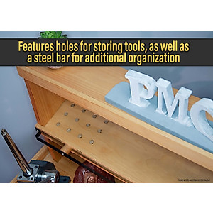 Deluxe Solid Wooden Jewelers Bench Set with Mountable Storage Shelf Organizer Tool Rack Jewelry Making Studio Kit