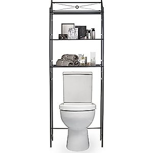 Sorbus Bathroom Storage Shelf Over Toilet Space Saver, Freestanding Shelves for Bath Essentials, Planters, Books, etc