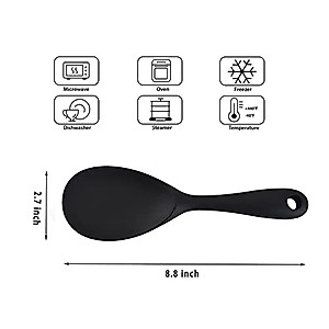 Rice Spoon Silicone Rice Paddle Spoon- Non Stick Rice Paddle Spoon Rice Scoop High Temperature Resistant Works for Rice,mashed Potato