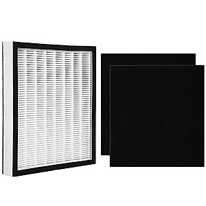 HEPA Replacement Filter Kit - 1 HEPA Filters & 2 Carbon Filters Compatible with Oreck WK01234QPC Air Purifier Filter, Oreck Air 94 filter Fits Airvantage WK10002QPC, WK10052QPC Air Purifier Filter
