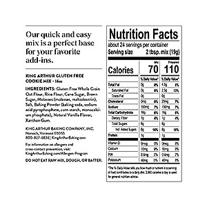 King Arthur Baking Company, Cookie Mix, Gluten-Free Oat Flour, 16 Oz, 1 Count
