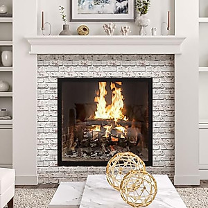 COMSTICKC 10 Pcs 3D Faux Brick Wall Panel Peel and Stick Brick Tiles, 12"X12" Small Size Thin PVC Self Adhesive Brick Backsplash Veneers Wall Covering for Interior Wall Decor Farmhouse