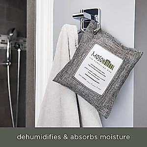 Moso Natural Air Purifying Bag 200g. A Scent Free Odor Eliminator for Cars, Closets, Bathrooms, Pet Areas. Premium Moso Bamboo Charcoal Odor Absorber. Two Year Lifespan! (Charcoal Grey)