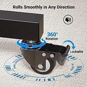 Mobile TV Stand on Wheels for 32-70 Inch Flat/Curved Panel Screens TVs - Height Adjustable Floor Trolley Stand Holds up to 99lbs - Tilt Rolling TV Cart with Shelf Max VESA 600x400mm