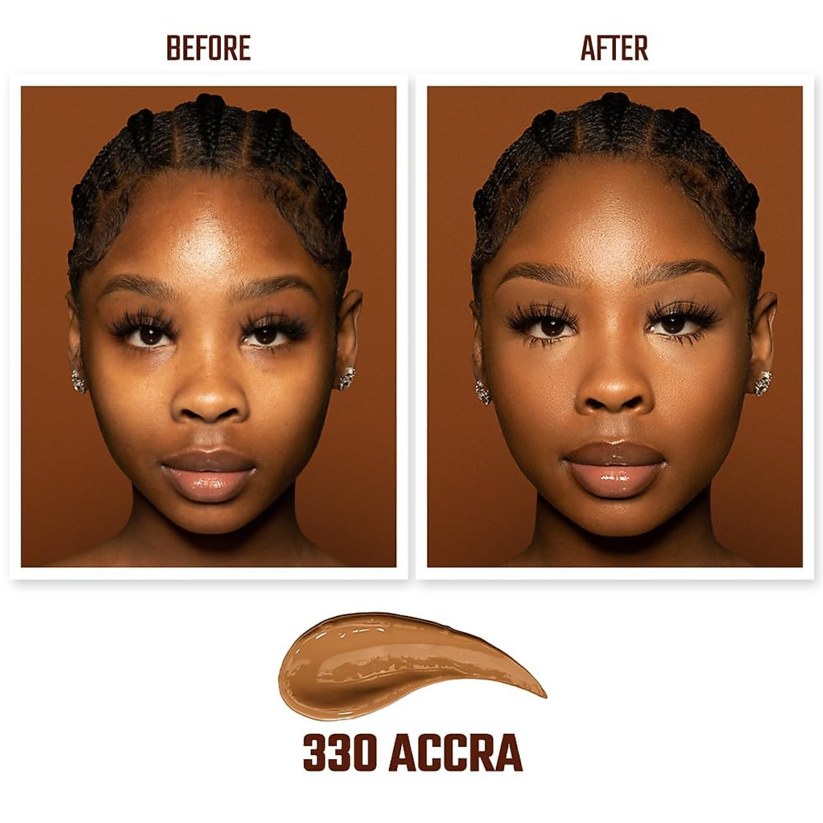 Juvia's Place I Am Magic Velvety Matte Liquid Foundation 330 - Accra - Dark w/Cool Olive Undertone, Makeup Foundation Full Coverage, Lightweight, Long Wear, Velvety Matte Finish