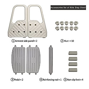 Two Step Kids Step Stools,Toddler Toddler Stool,Kids Hand Washing Ladder,Toilet Training Stool,Kitchen Bathroom Toddler Toddler Helper with Arc Handrail (2 Layer)