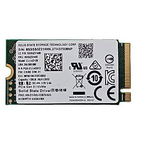 SSSTC Internal SSD, 128GB PCIe Gen 3 x 4 NVMe Solid State Drive, M.2 2242 B+M Key, Model CL1-4D128, OEM Package
