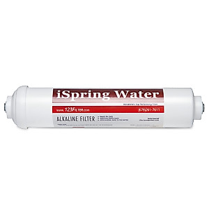 iSpring FA15US Premium 10-inch Universal Inline Alkaline Replacement Water Filter Cartridge with Calcite for Reverse Osmosis RO System, pH+, Made in USA