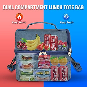 MOSTCOS Cooler Lunch Bag 8.5L Leakproof Lunch Tote for Women/Men, Freezer Lunch Box Carrying Bag for Work Picnic Hiking
