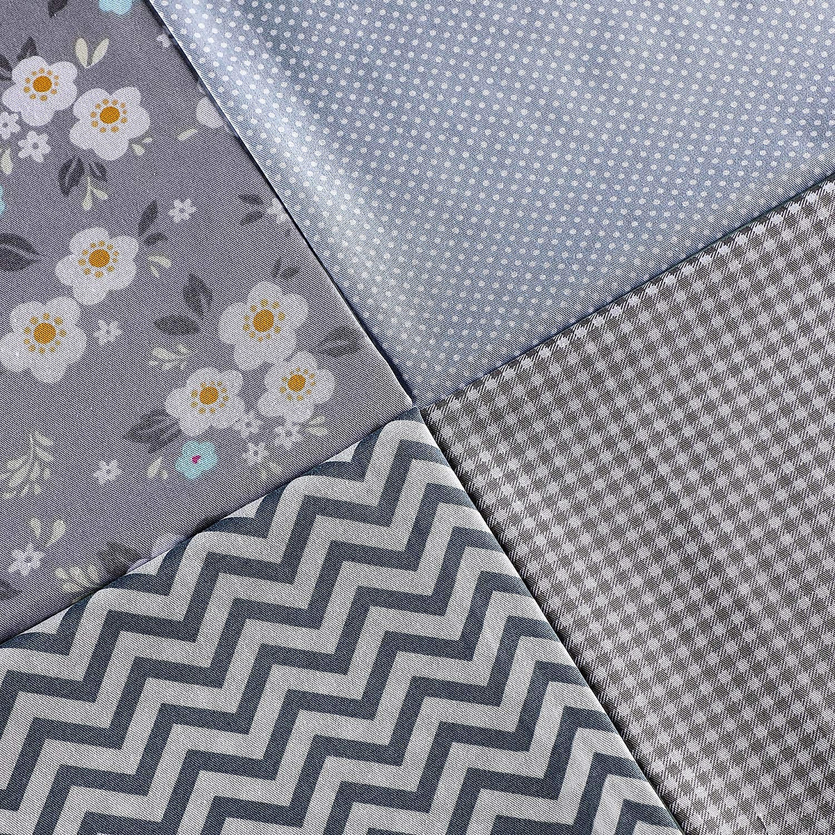 12 Pieces Quilting Fabric Grey Fat Quarters Floral Craft Fabric Bundle Patchwork Pre-Cut Sewing Square Sheets, 20 x 16 Inch/ 50 x 40 cm