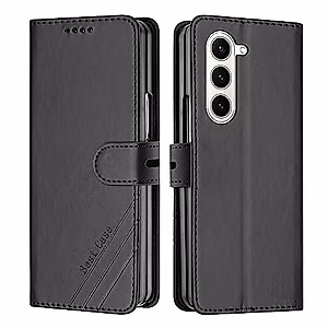 Asdsinfor Samsung Galaxy Z Fold 5 Case,Galaxy Z Fold 5 Wallet Case PU Leather with Credit Cards Holder Shockproof Flip Magnetic Protection Men Women Lady Phone Case for Galaxy Z Fold 5 Black HXPU
