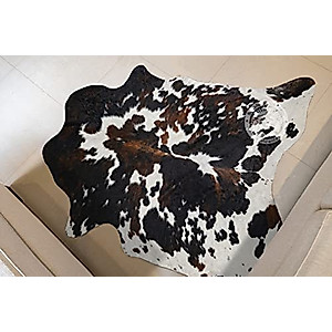 Genuine Brindle Tricolor Cowhide Rug XL 6 x 7-8 ft. 180 x 240 cm