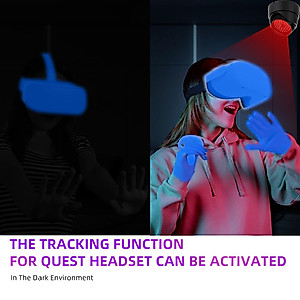 Ir Light for Quest 2, WATAHEL IR Illuminator Infrared Light for Oculus Quest 2 Accessories with Power Adapter, Enhance Hand Tracking Sensitivity in Dark, Infrared VR Light Immersive No-Light Disturban