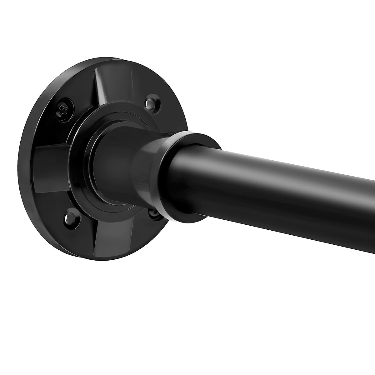 Closet Rod, 1 Inch Diameter Heavy Duty Adjustable Closet Rods for Hanging Clothes 30 to 88 Inch Industrial Closet Hanging Rod Matte Black Closet Poles for Wardrobes