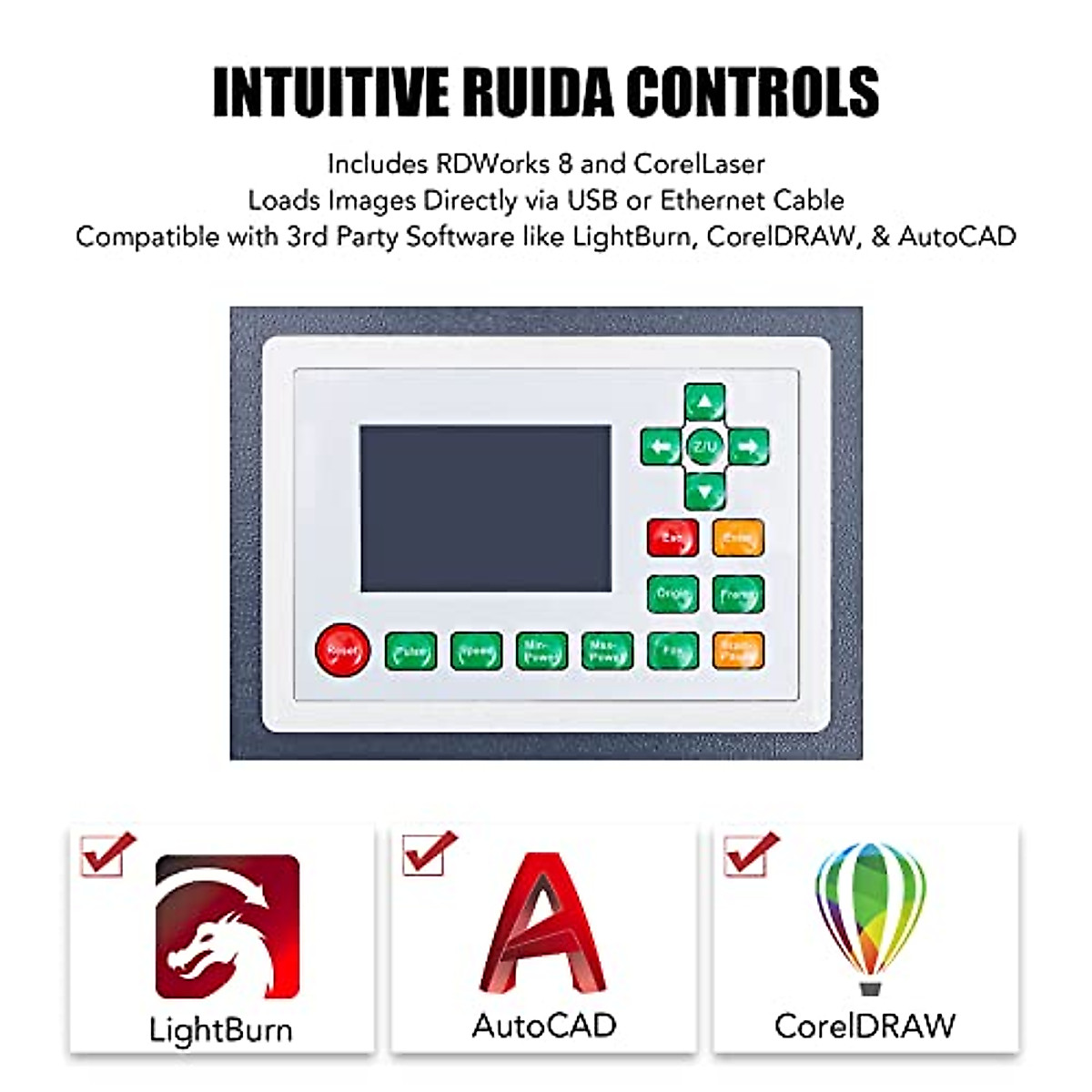 OMTech 100W CO2 Laser Engraver, 100W Laser Cutter and Engraver Machine, 20x28 Industrial Laser Engraving Machine with 2 Way Pass Through Air Assist RDWorks, Laser Cutting Machine for Wood Acrylic More