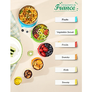 Stainless Steel Containers with Lids, 6 Pack Leakproof Stainless Steel Food Storage Containers, BPA Free, Metal Lunch Container Box, Nesting Snack Containers for Kids, Dishwasher Safe & Oven Safe