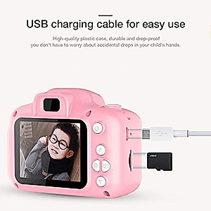 Children's Digital Camera HD Cartoon Can Take Pictures of Children Mini Children's Camera (Pink)