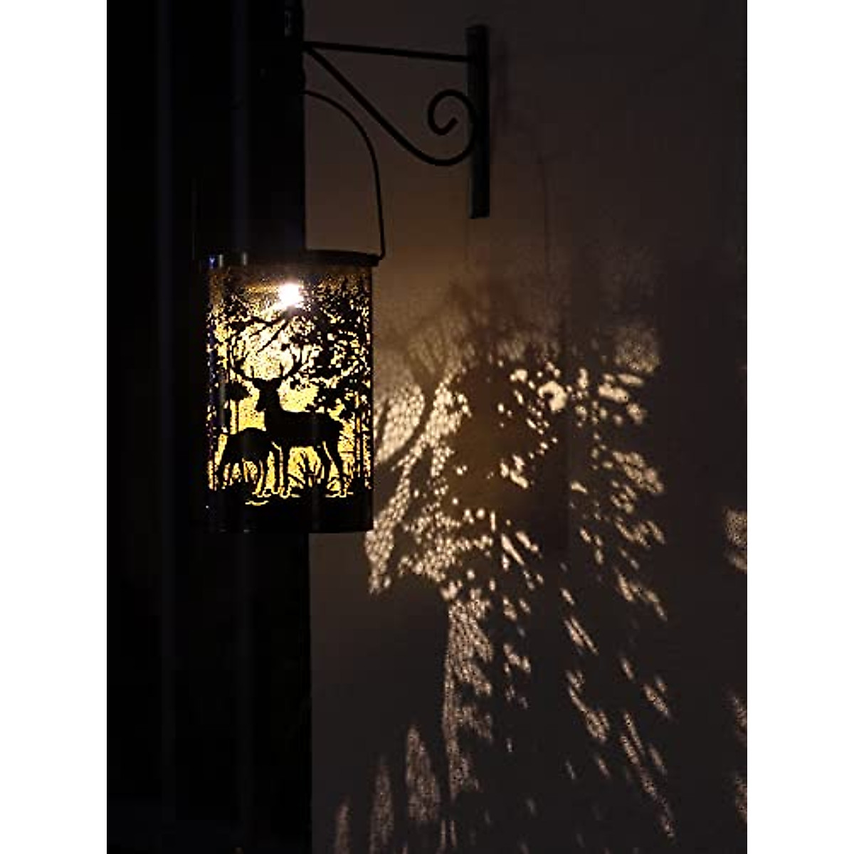 MECAKUCA Solar Garden Lights,Outdoor Lanterns Waterproof,Hanging Patio Lights,Decorative Retro Metal Solar Lights for Table Patio Yard Pathway Walkway Christmas