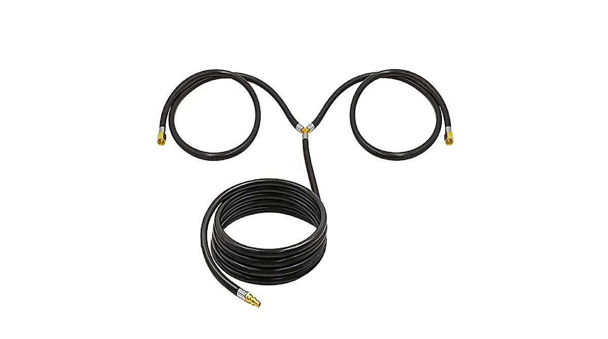 MENSI 16 Feet RV Propane Y Splitter Hose for Dual Outdoor Grills