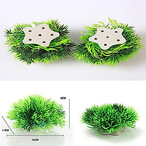 Smoothedo-Pets Aquarium Plants Fish Tank Decorations MediumSize/9.4inch Plastic Artificial Plant Goldfish Waterscape Fish Hides Tree Set (Green Set)