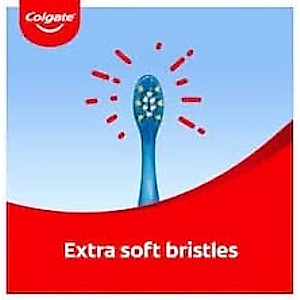 Colgate Bluey Toothbrush for Children with Suction Cup, Kids 2-5 Years Old, Extra Soft (Colors & Characters Vary) - 1 Count