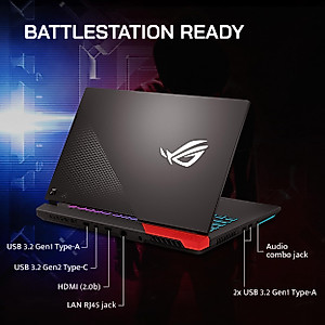 ASUS ROG Strix G15 Gaming Laptop, 15.6" QHD 165Hz Display, AMD Ryzen 9 5980HX, 64GB RAM, 4TB PCIe SSD, RGB Backlit Keyboard, Radeon RX 6800M, Win 10 Pro, Black, 128GB Hotface Extension Set
