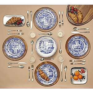 Spode Blue Italian Collection Butter Dish | Made of Porcelain | Butter Dish with Lid | Covered Butter Keeper for Kitchen | 8 Inches | Dishwasher Safe | Blue/White