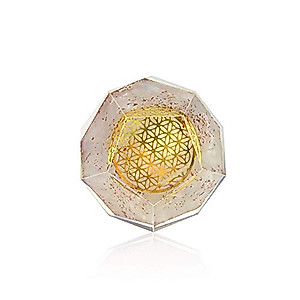 Orgonite Crystal – Aura Healing E-Energy Protection Selenite Orgone Energy generator Dodecahedron Crystal for – Healing Chakra Entity Protection Meditation Tool