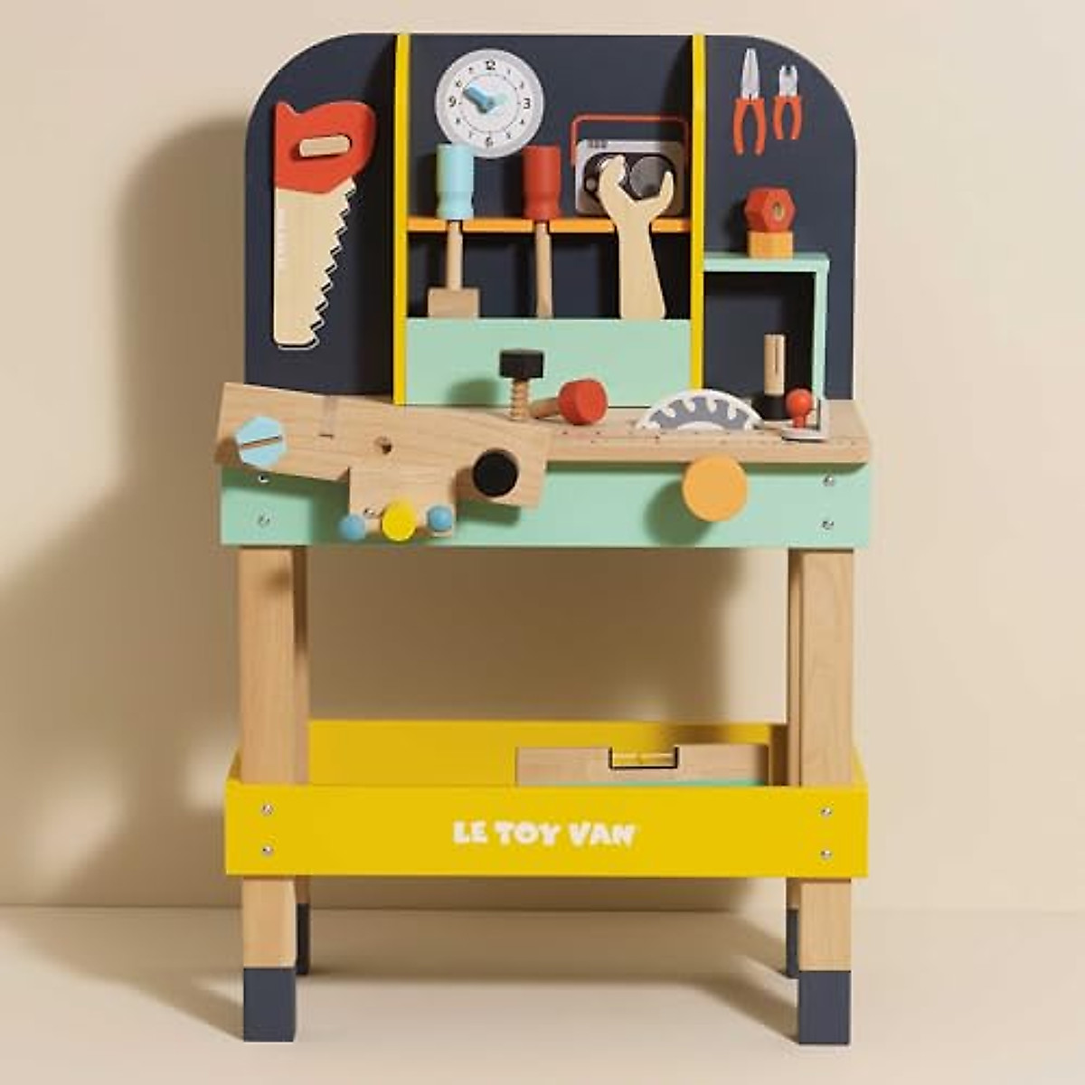 Le Toy Van - Wooden Toy Work Bench Set | Large Educational Construction Set for Role Play | Pretend Play Wooden Tools - Suitable for 3 Year Olds+