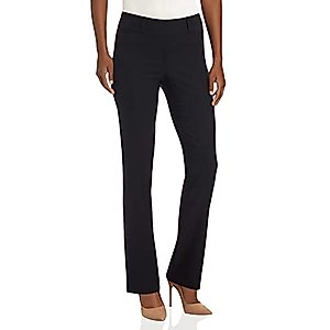Rekucci Womens Ease Into Comfort Fit Barely Bootcut Stretch Pants (12, Black)