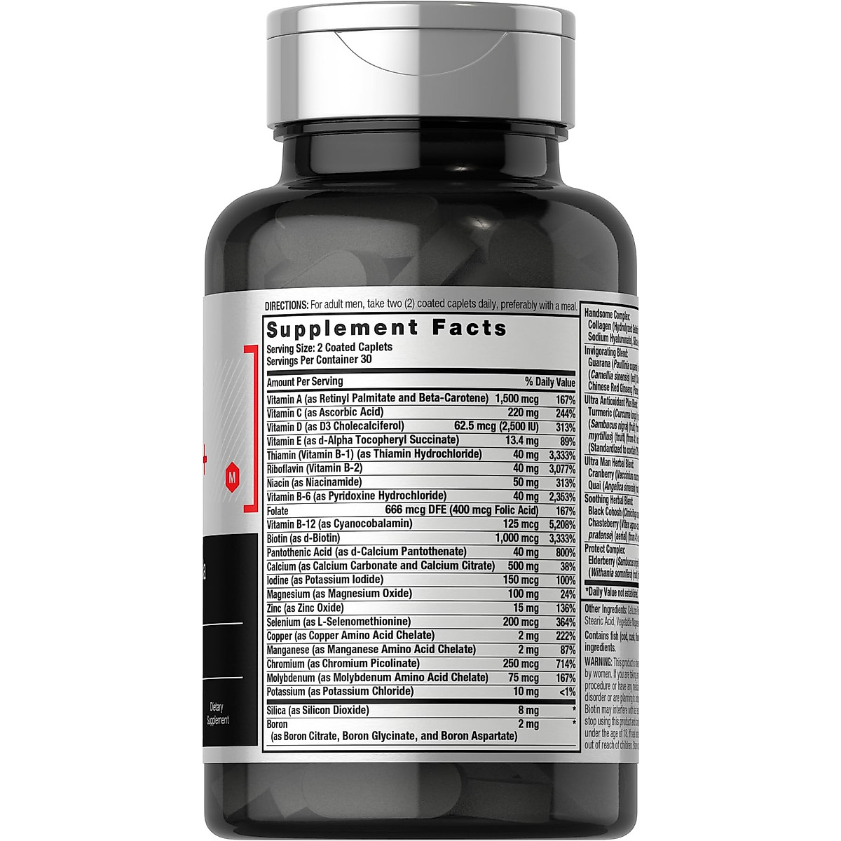 Horbäach Men's Multivitamin 50 Plus | 60 Caplets | Non-GMO & Gluten Free Supplement